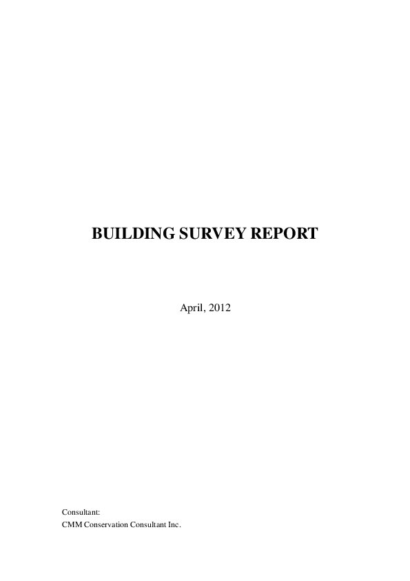 (PDF) BUILDING SURVEY REPORT for 18th 19th and 20th century building in ...