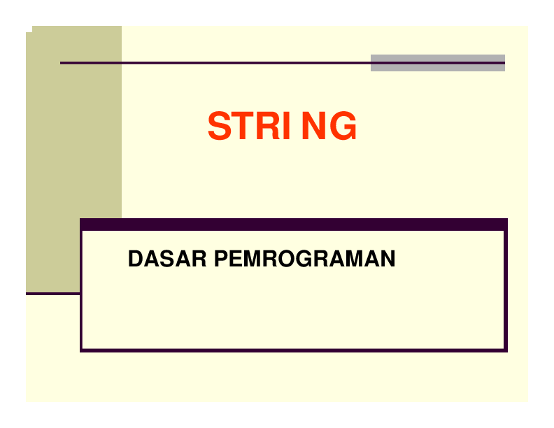 (PDF) STRING DASAR PEMROGRAMAN TUJUAN