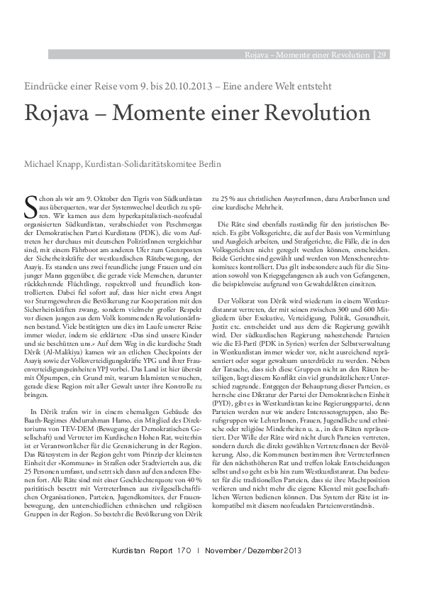 (PDF) Rojava: Momente einer Revolution