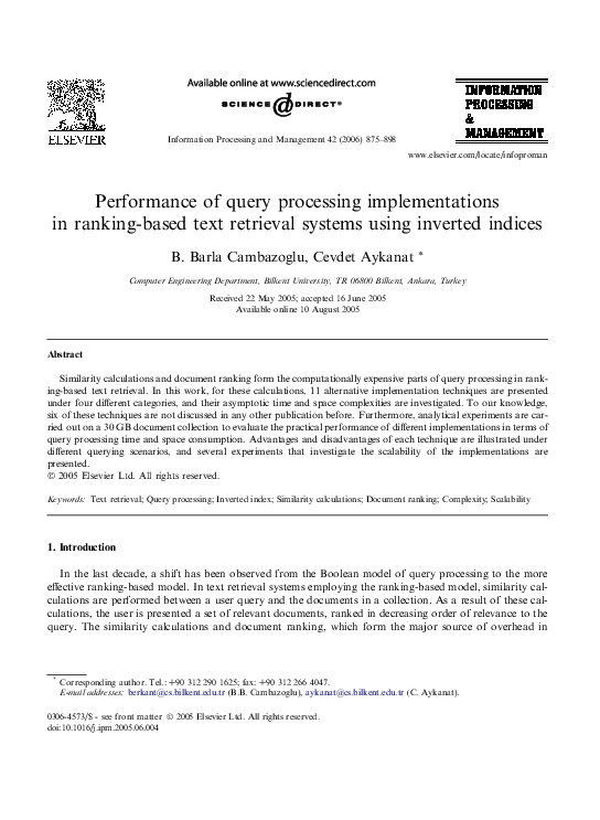 (PDF) Performance of query processing implementations in ranking-based text retrieval systems ...