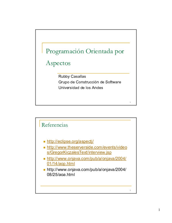 (PDF) Programación Orientada por Aspectos