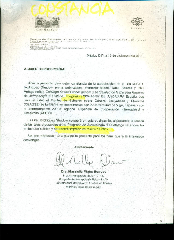 (PDF) GENERO Y SEXUALIDAD EN LAS TESIS POSGRADO DE LA ENAH