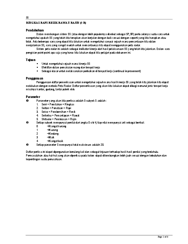 (PDF) 5S RINGKAS-RAPI-RESIK-RAWAT-RAJIN (5 R