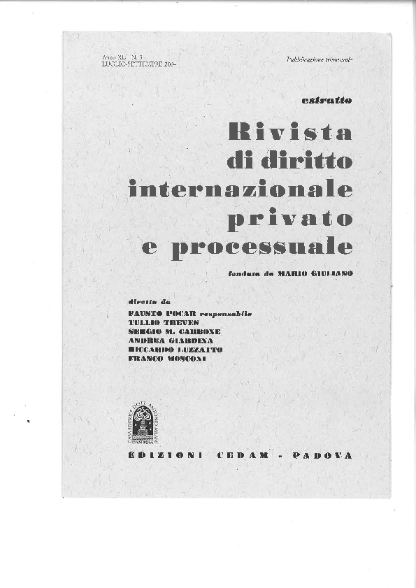 (PDF) La legge applicabile al diritto al nome dei bipolidi nell ...
