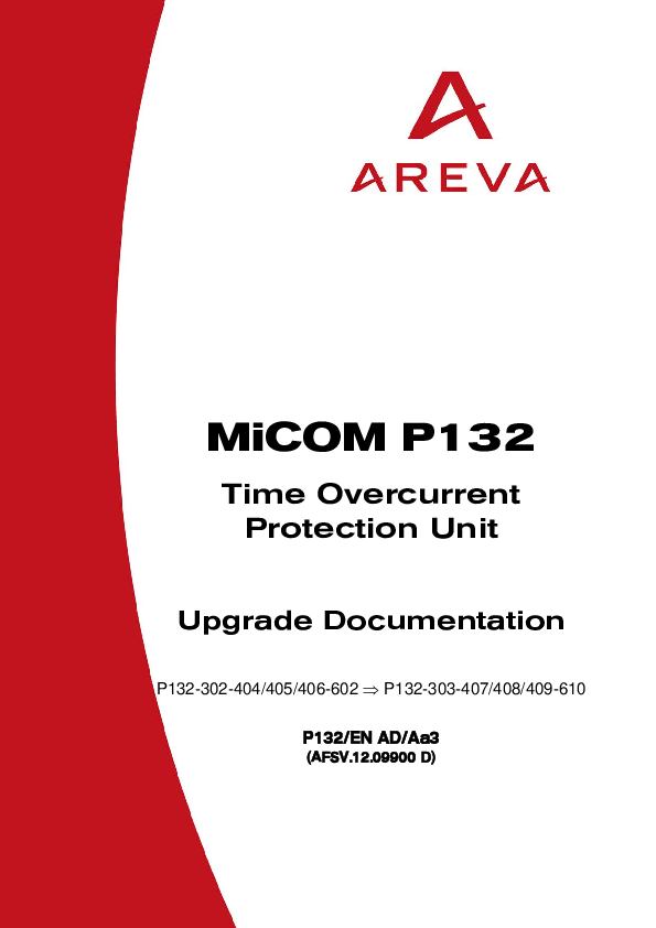 (PDF) MiCOM P132 Time Overcurrent Protection Unit Upgrade Documentation
