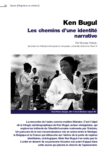 (PDF) Ken Bugul, les chemins d'une identité narrative