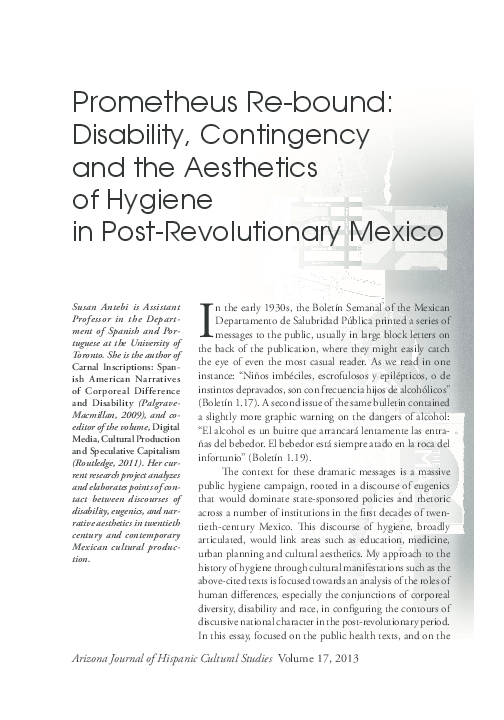 (PDF) Prometheus Re-Bound: Disability, Contingency and the Aesthetics ...