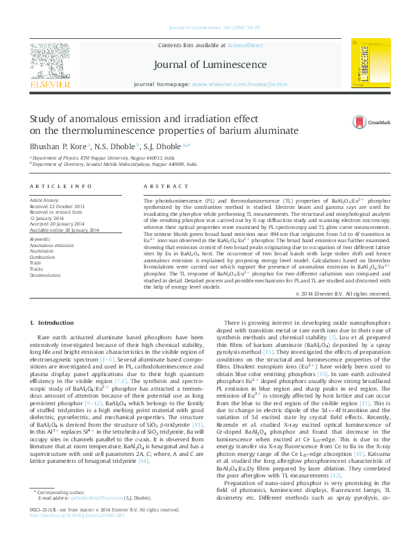 (PDF) Study of anomalous emission and irradiation effect on the ...