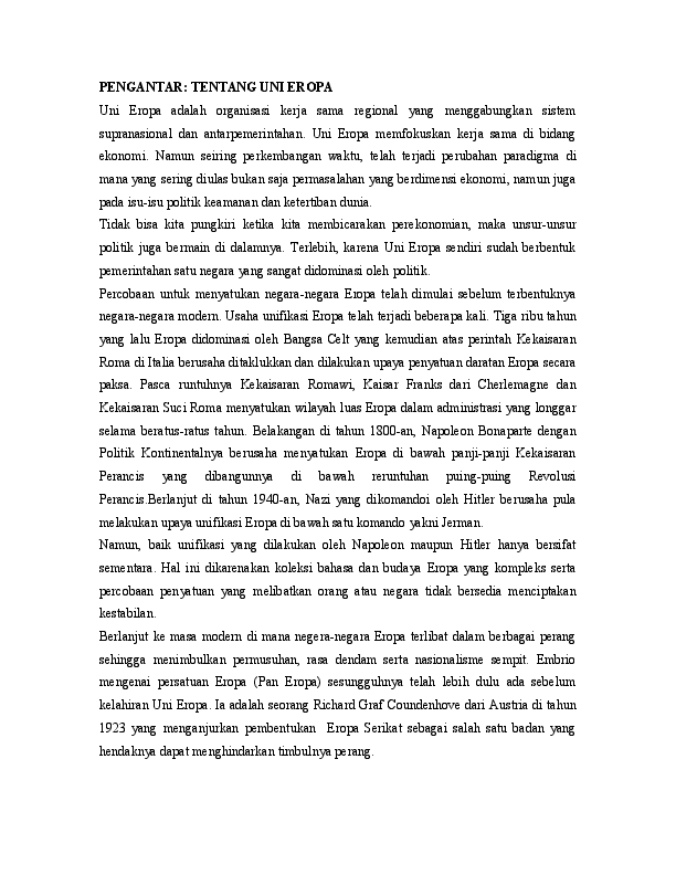 (DOC) hukum uni eropa: supranasional dan intergovernmental + kasus 2