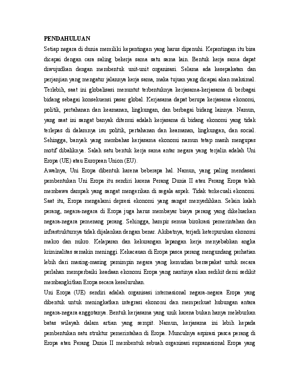 (DOC) hukum uni eropa: supranasional dan intergovernmental + kasus 4