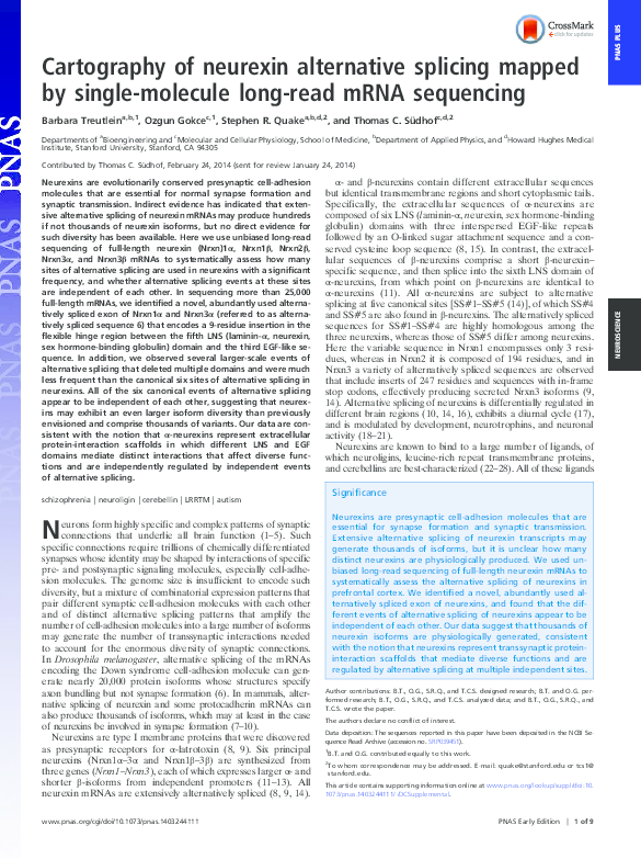 (PDF) Cartography of neurexin alternative splicing mapped by single-molecule long-read mRNA ...