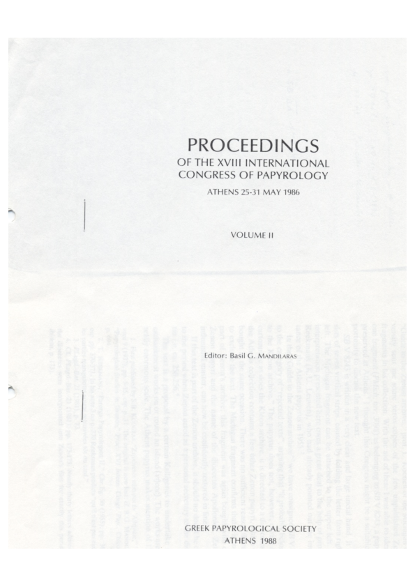 (PDF) A new fragment for a Zenon papyrus in Athens