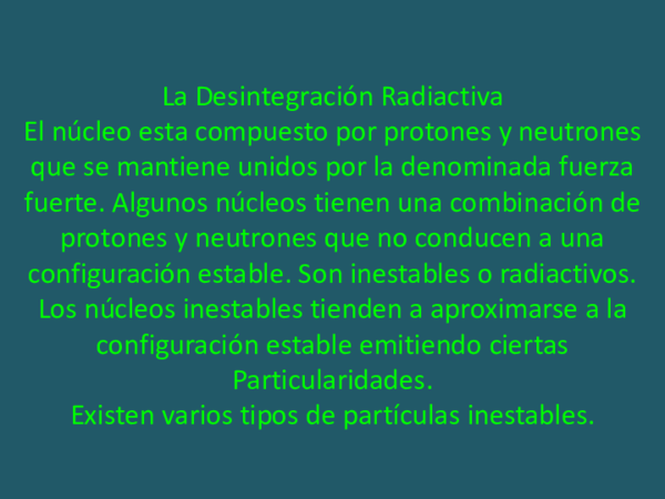 (PPT) La Desintegracion Radiactiva