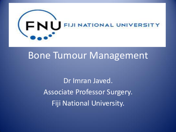 (PPT) Management of Bone Tumours.