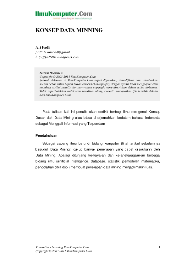(PDF) Ari Fadli Konsep Data Mining