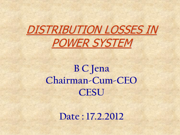 Pdf Distribution Losses In Power System
