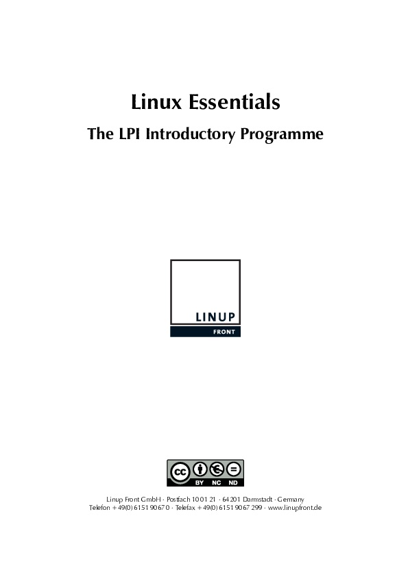 (PDF) Linux Essentials The LPI Introductory Programme