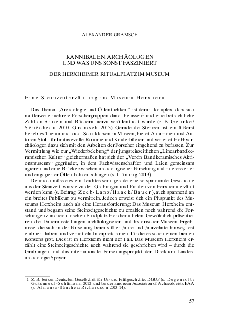 (PDF) Kannibalen, Archäologen und was uns sonst fasziniert. Der ...