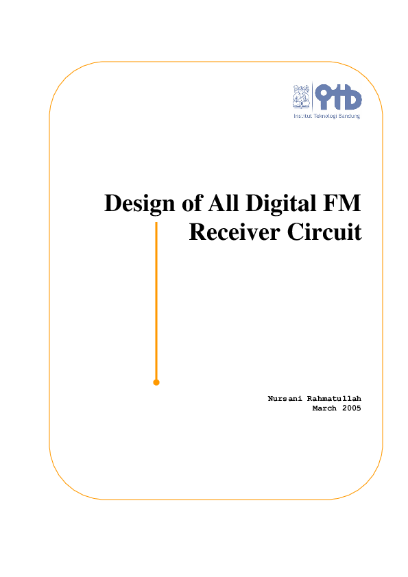 (PDF) Design of All Digital FM Receiver Circuit