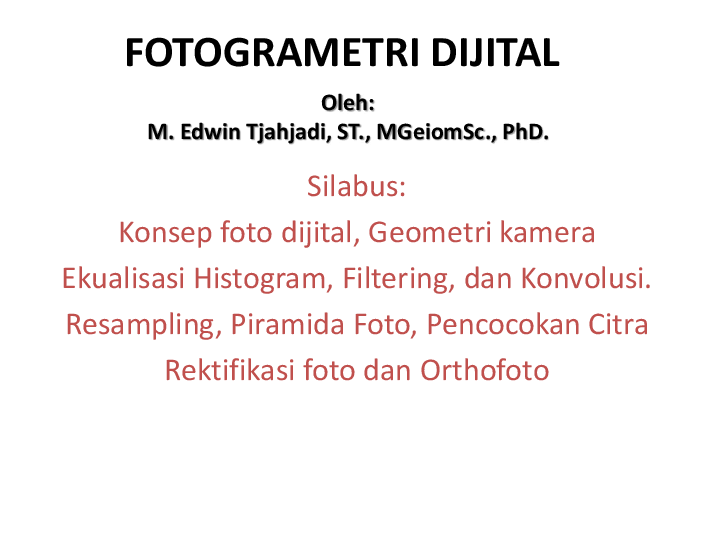 (PDF) FOTOGRAMETRI DIJITAL