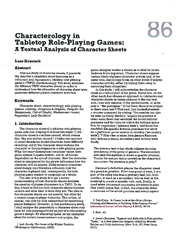 (PDF) Characterology in Tabletop Role-playing Games: A Textual Analysis ...