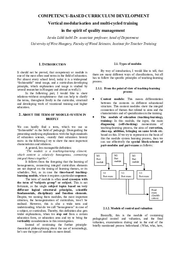 (DOC) Competency based curriculum development