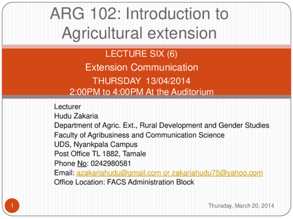 (PPT) Extension Communication