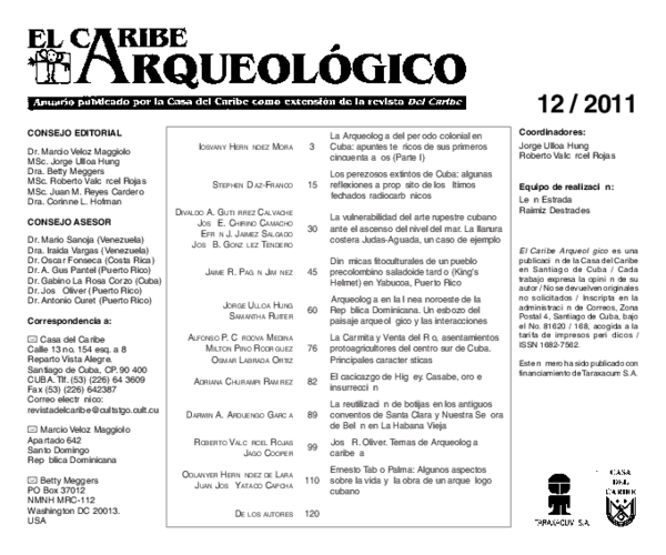 (PDF) José Oliver. Temas de arqueología caribeña (Valcárcel Rojas, R ...