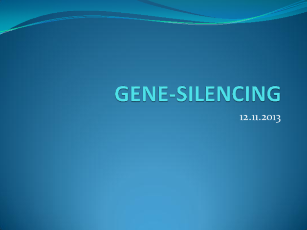 (PPT) GENE-SILENCING(MAZEN SAEED)