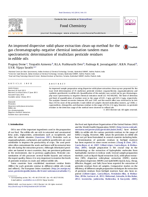An improved dispersive solid-phase extraction clean-up method for the ...