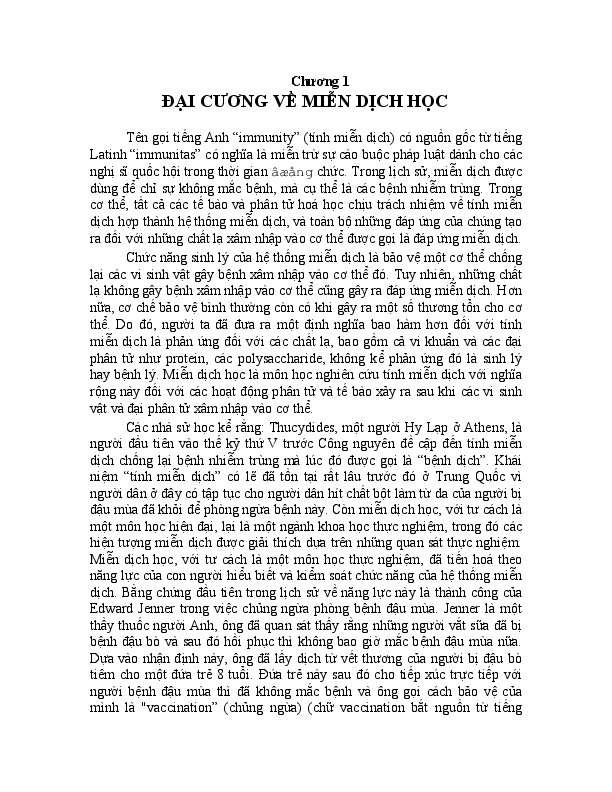 (PDF) ĐẠI CƯƠNG VỀ MIỄN DỊCH HỌC