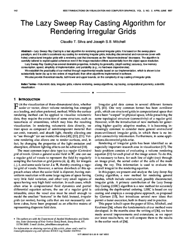 (PDF) The Lazy Sweep Ray Casting Algorithm for Rendering Irregular Grids