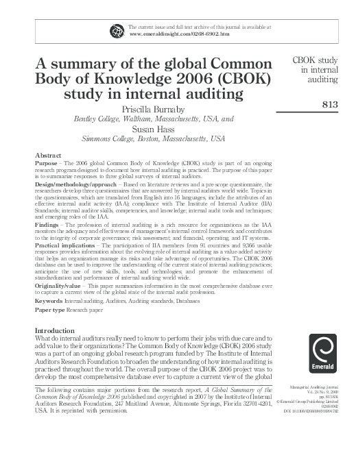 (PDF) A summary of the global Common