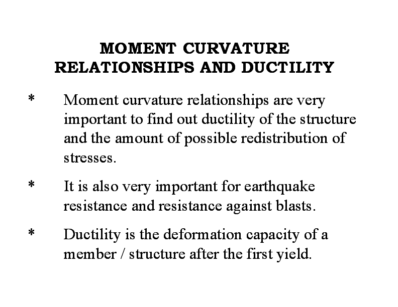 (PDF) MOMENT CURVATURE RELATIONSHIPS AND DUCTILITY