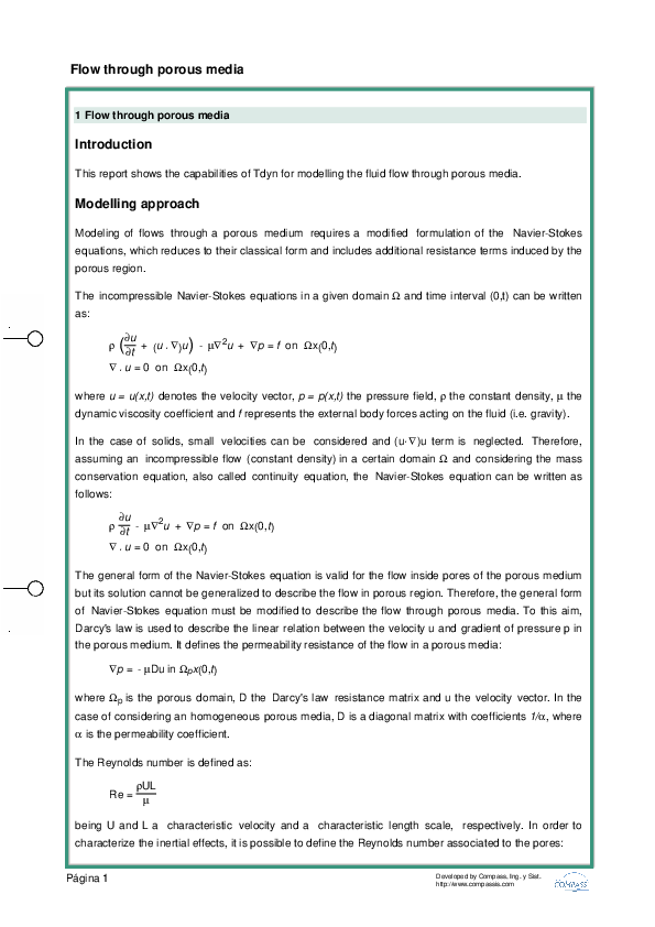 (PDF) Flow through porous media