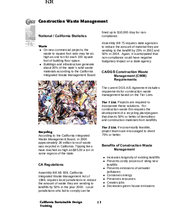 (DOC) Construction Waste Management