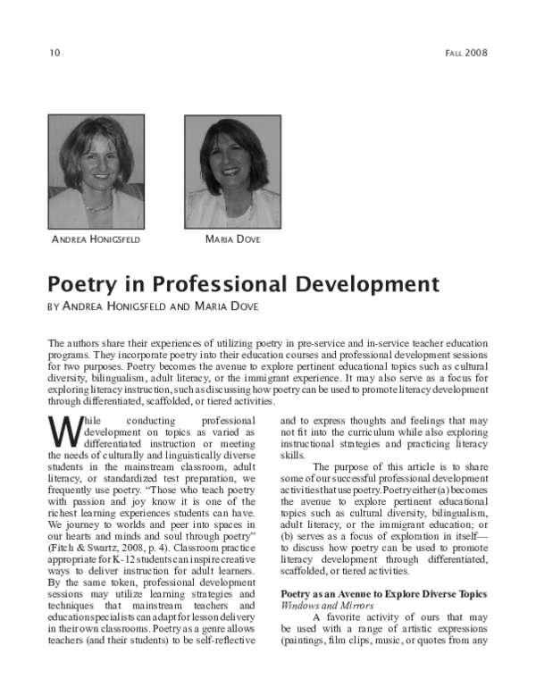 (PDF) Poetry in Professional Development