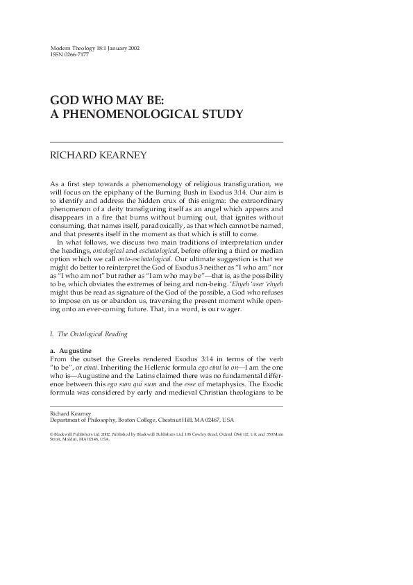 (PDF) Reviews of The God Who May Be: A Hermeneutics of Religion in ...
