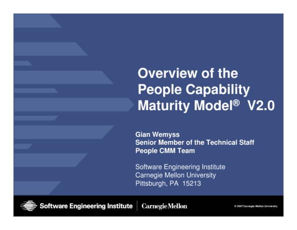(PDF) Overview of the People Capability Maturity Model ® V2.0 Overview ...