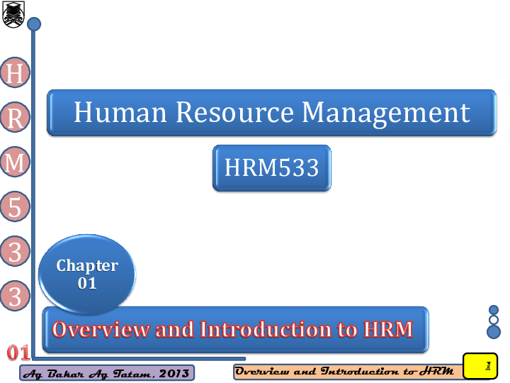 (PDF) Overview and Introduction to HRM Human Resource Management
