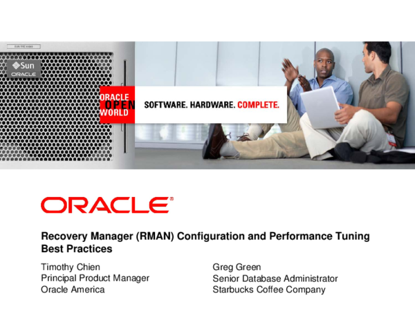 (PDF) Insert Picture Here> Recovery Manager (RMAN) Configuration and Performance Tuning Best ...