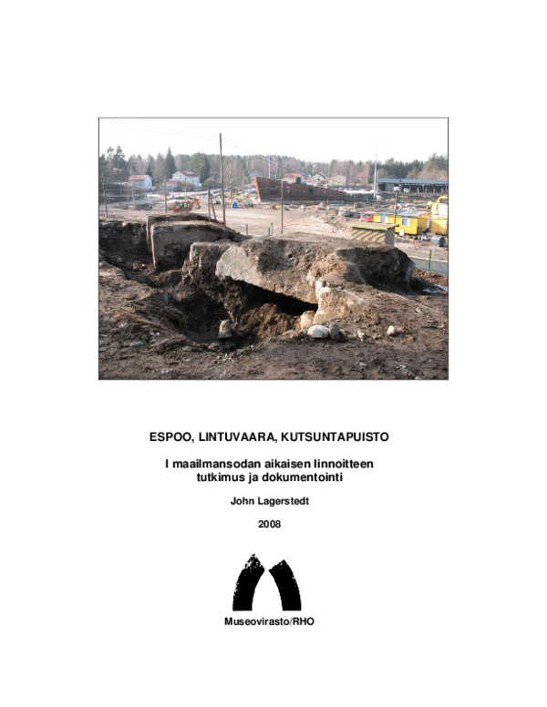 (PDF) Espoo. Lintuvaara, Kutsuntapuisto, I maailmansodan aikaisen ...