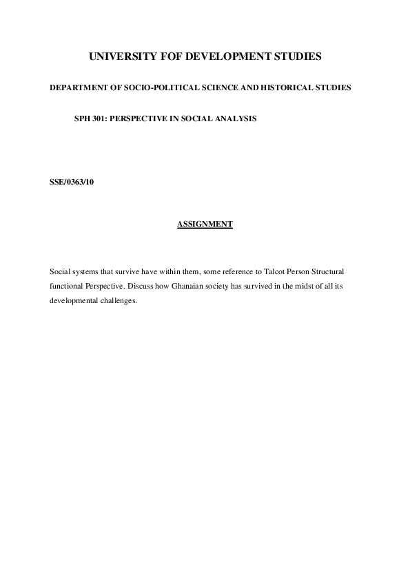 (DOC) Social Analysis