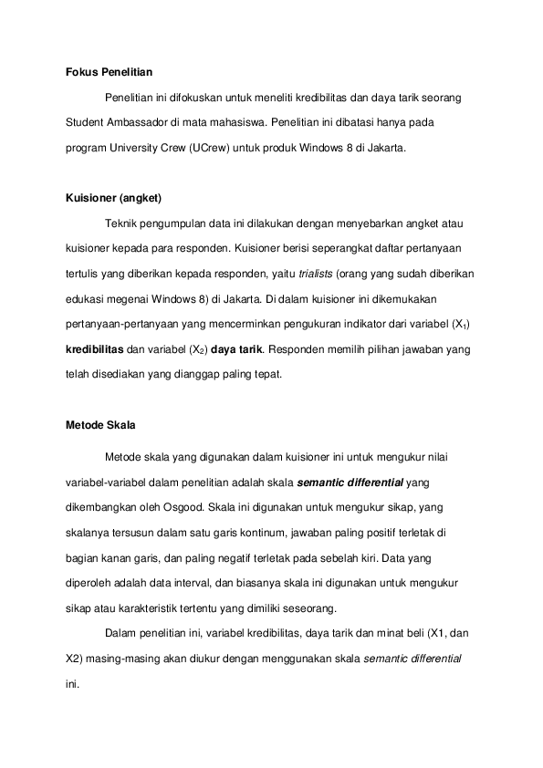 (DOC) Contoh questionnaire