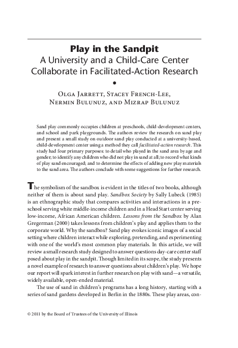 (PDF) Play in the Sand Pit