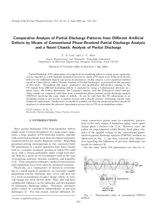 (PDF) Comparative Analysis of Partial Discharge Patterns from Different Artificial Defects by ...
