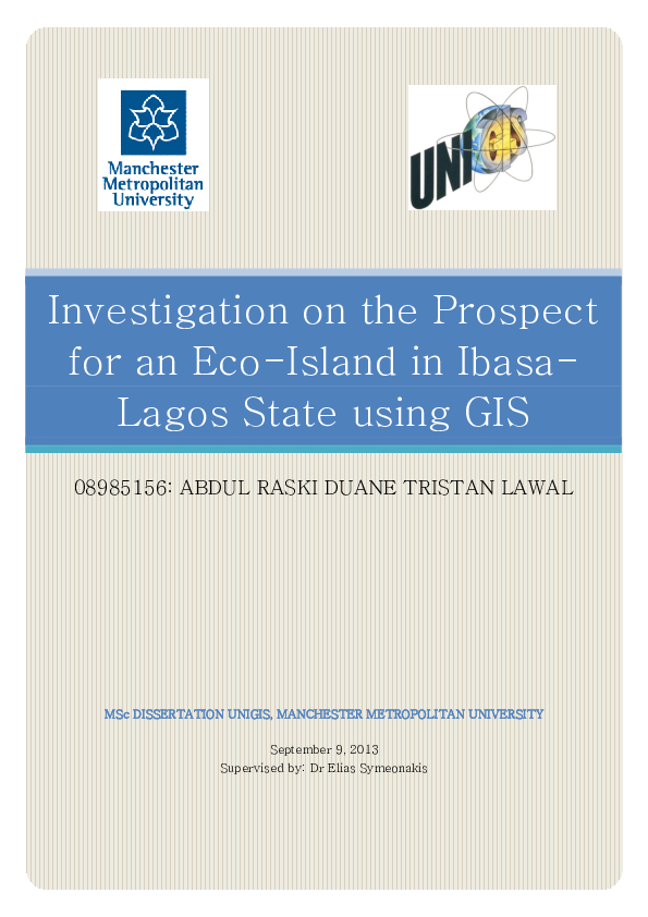 (PDF) Investigating on the Prospect for an Eco-Island in Ibasa-Lagos ...