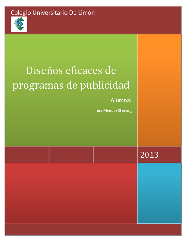 (DOC) Disenos eficaces de programas de publicidad