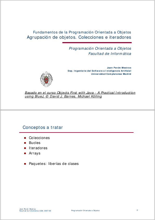 (PDF) Fundamentos de la Programación Orientada a Objetos Agrupación de ...