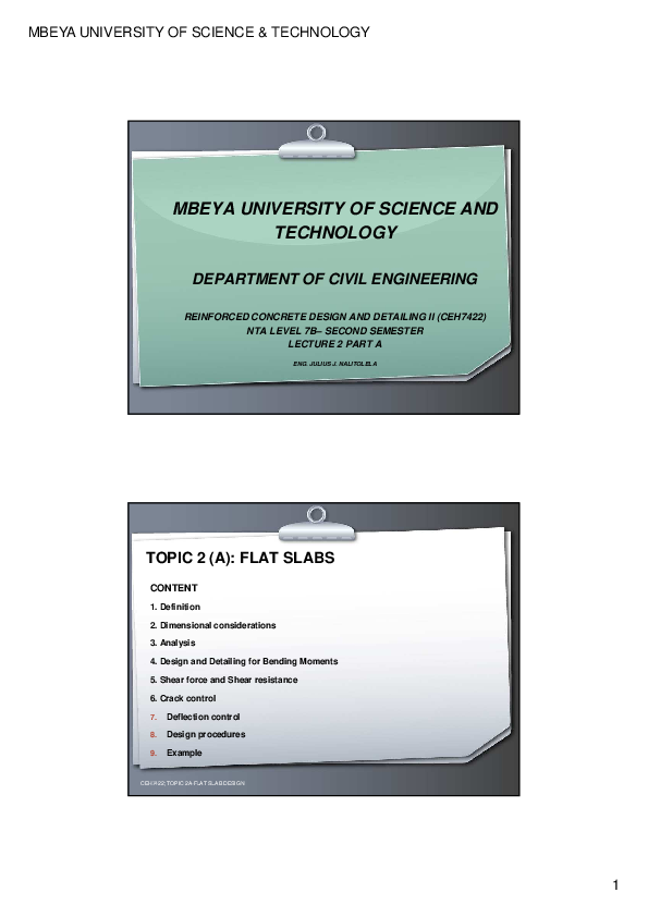 (PDF) FLAT SLABS DESIGN